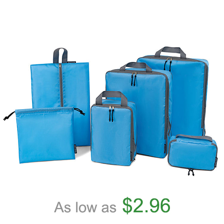 Lightweight 6 Set Compression Packing Cubes for Suitcase Lightweight ...
