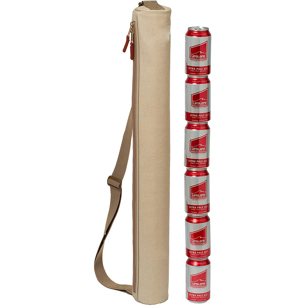 Custom Sublimation Logo Insulated 7 Can Tube Cooler Beer Sleeve Sling ...